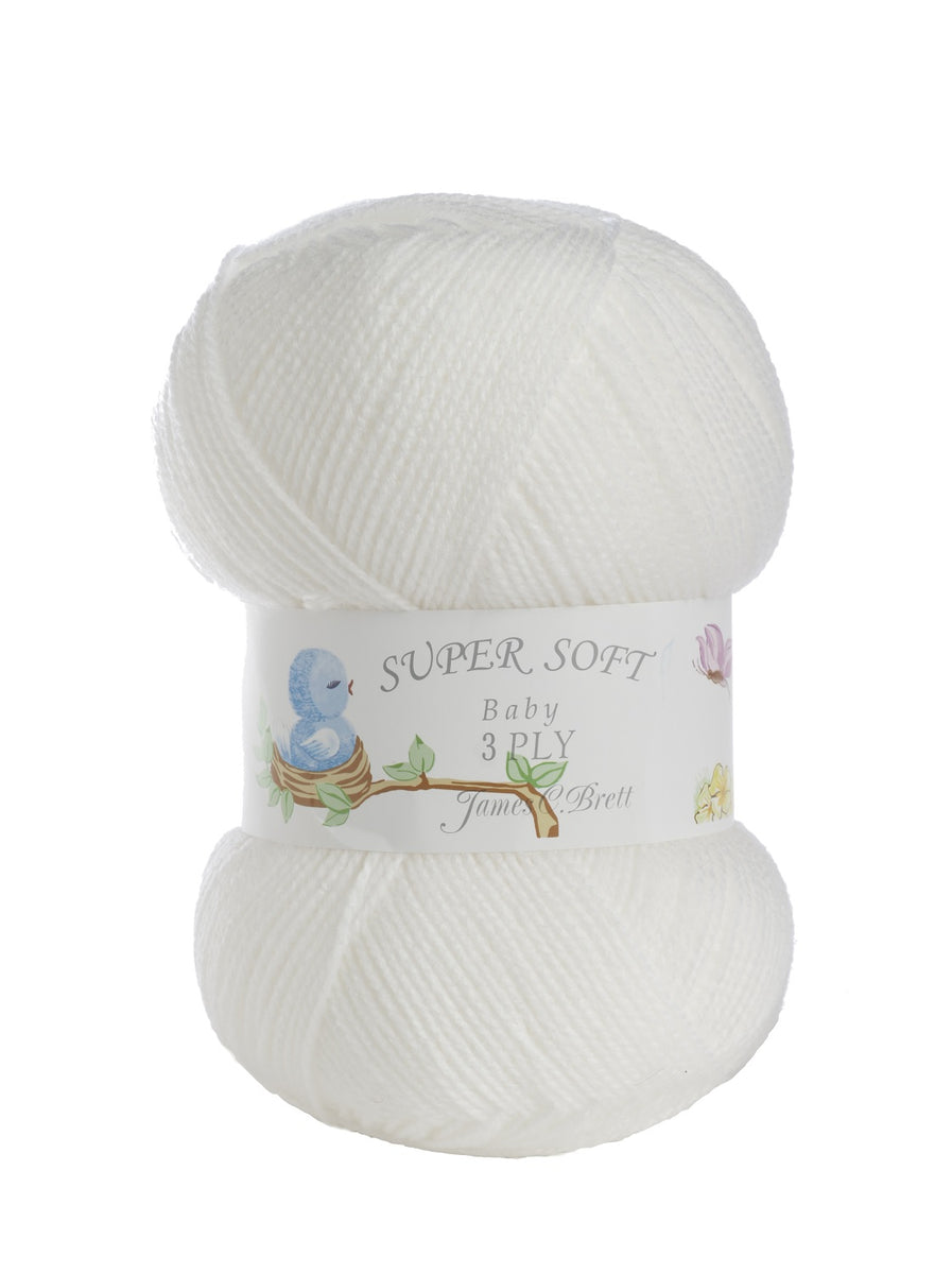 James Brett Baby 3 Ply Super Soft Yarn 100 Acrylic Knitting Wool Whit Mill Outlets