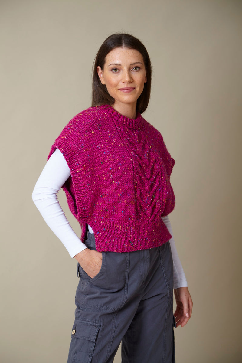 King Cole Knitting Pattern Chunky Knit Cable Slip Over & Sweater (6268 ...