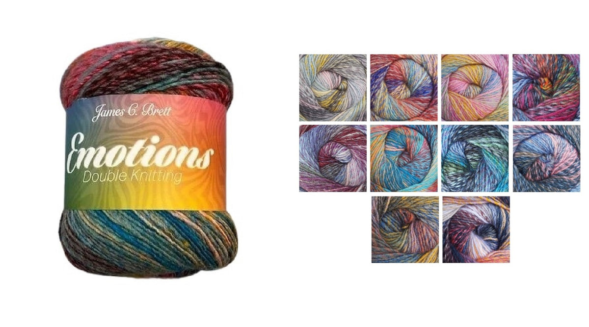 James Brett Emotions DK Double Knitting Yarn 150g Ball (Various Shades ...