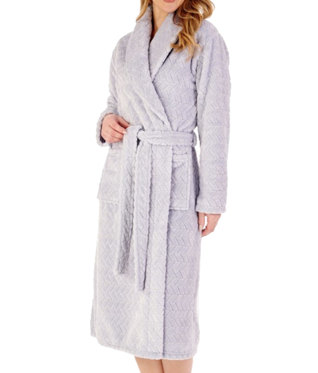 Slenderella Ladies Chevron Fleece Wrap Dressing Gown (3 Colours) – Mill ...