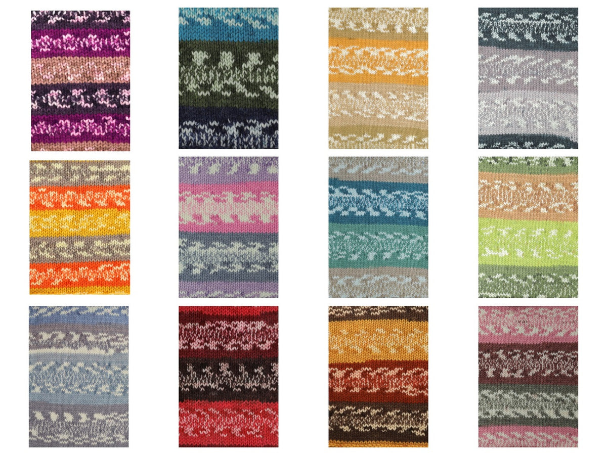 King Cole Nordic Chunky Self Patterning Fair Isle Yarn 150g (8 Shades ...