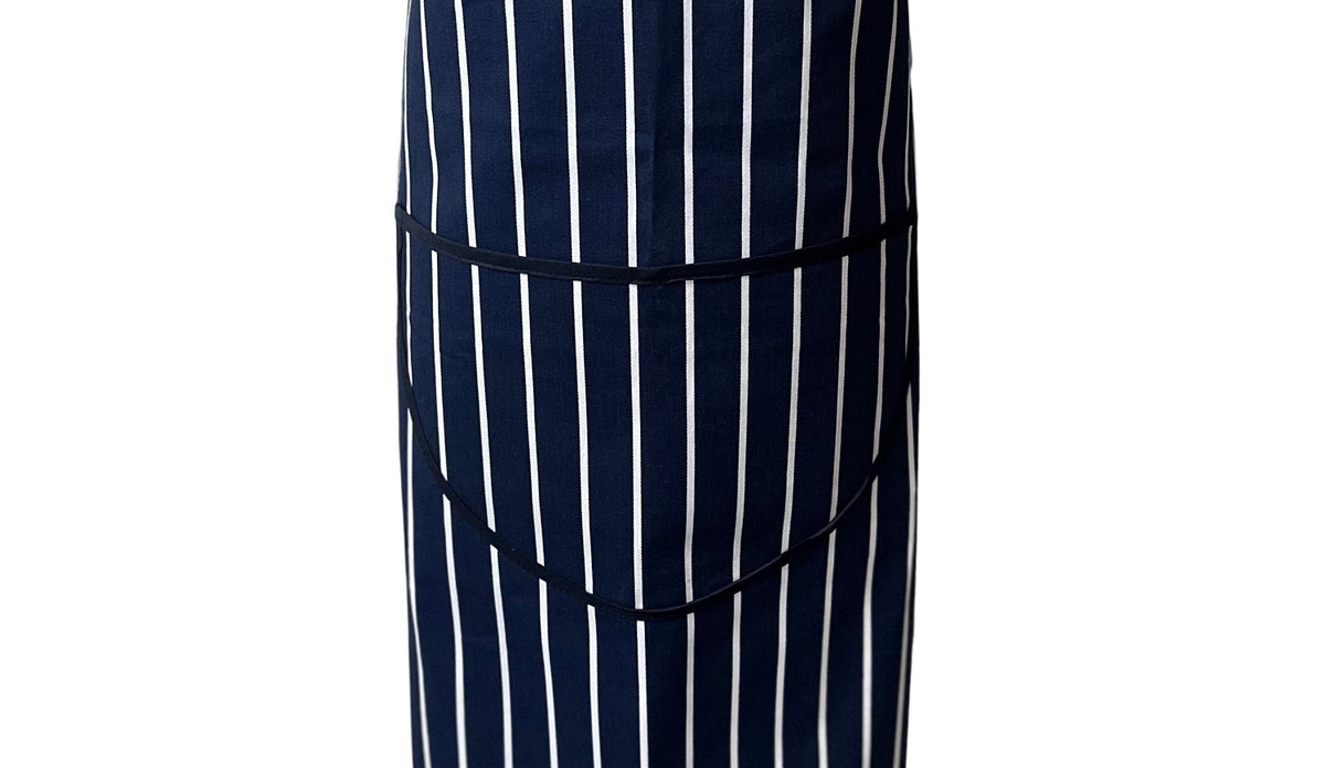 100% Cotton Bib Apron with Large Round Pocket 60cm x 80cm (Navy) – Mill ...