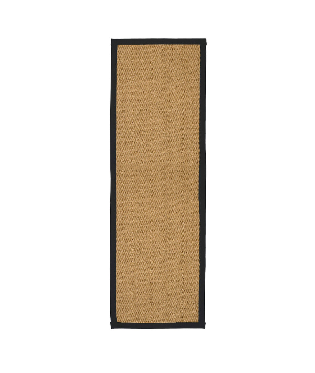 Natural Herringbone Weave Coir Rug or Runner with Coloured Border (7 C ...