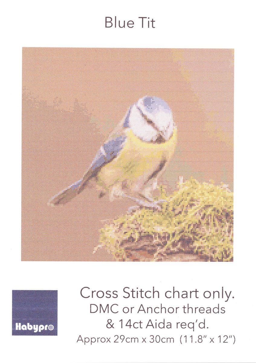 Habypro Cross Stitch Chart Only (Blue Tit) – Mill Outlets