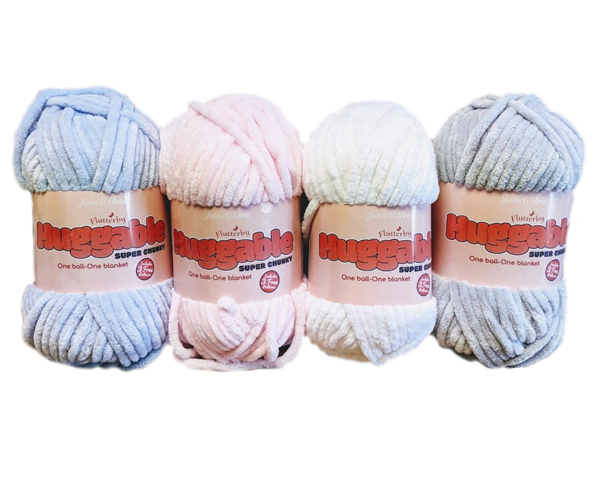 James Brett Flutterby Huggable Super Chunky Yarn 250g Ball (Various ...