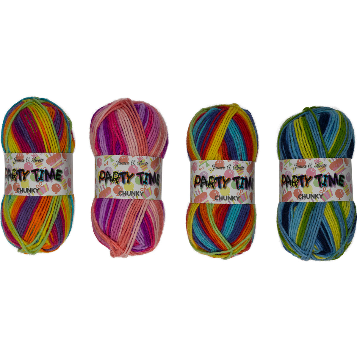 James Brett Party Time Chunky Yarn 100g Ball (Various Shades) – Mill ...
